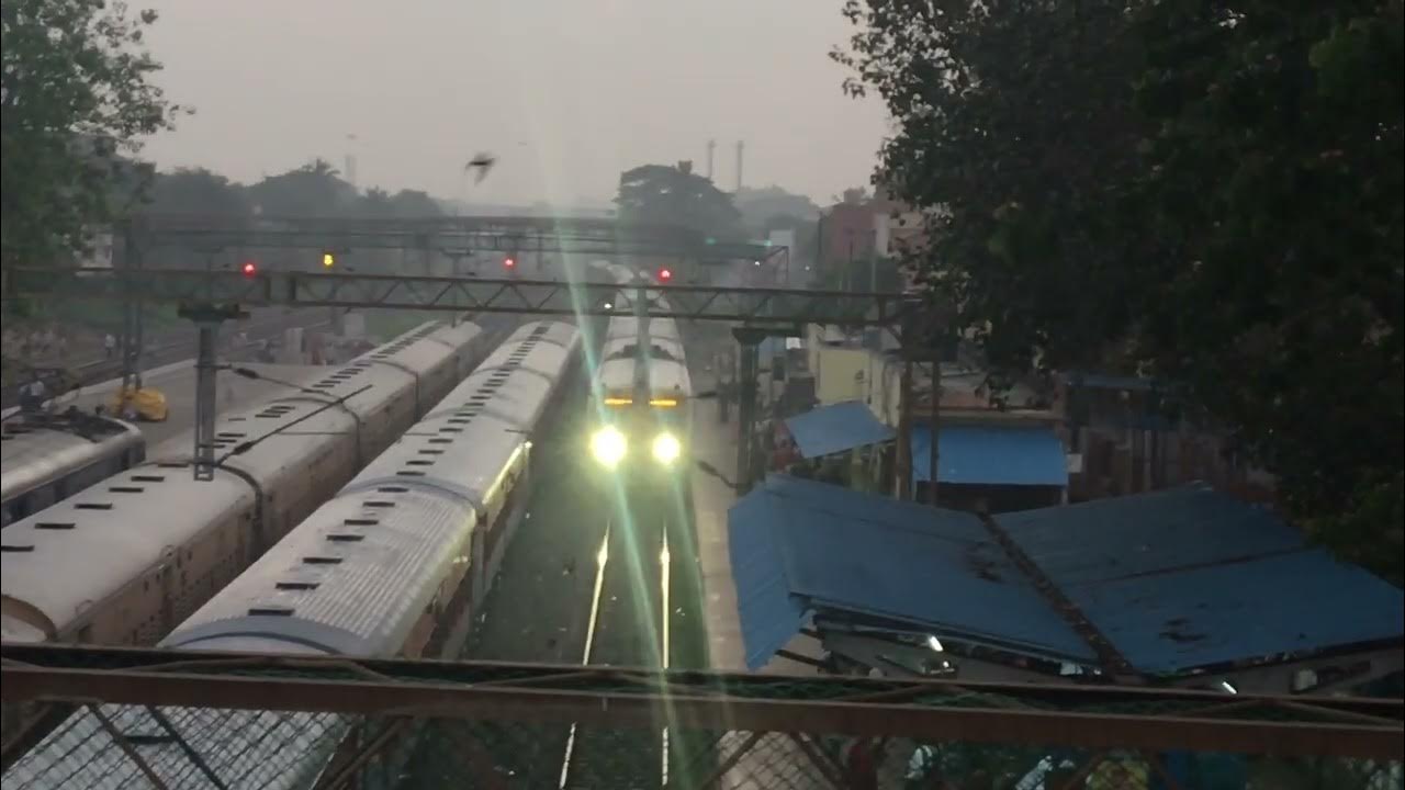 Trains passing Ambattur Railway Station - YouTube