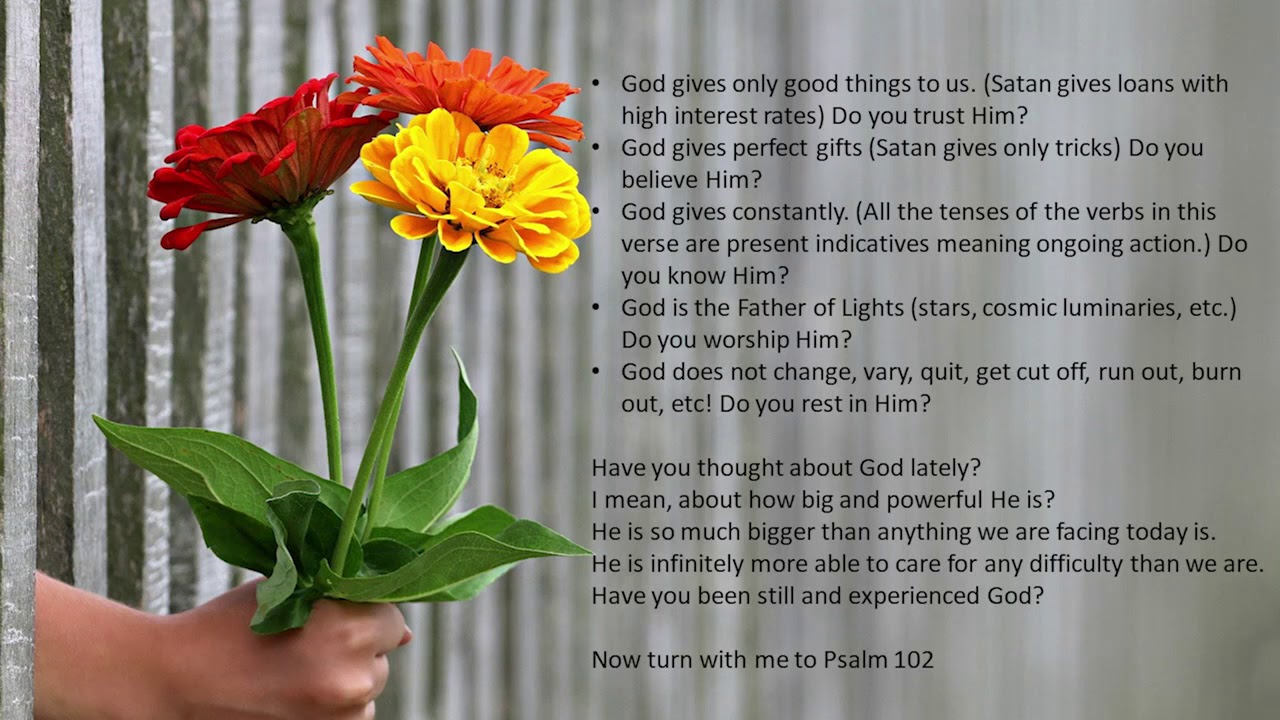 OUR CHANGELESS & GIVING GOD OF SALVATION - YouTube