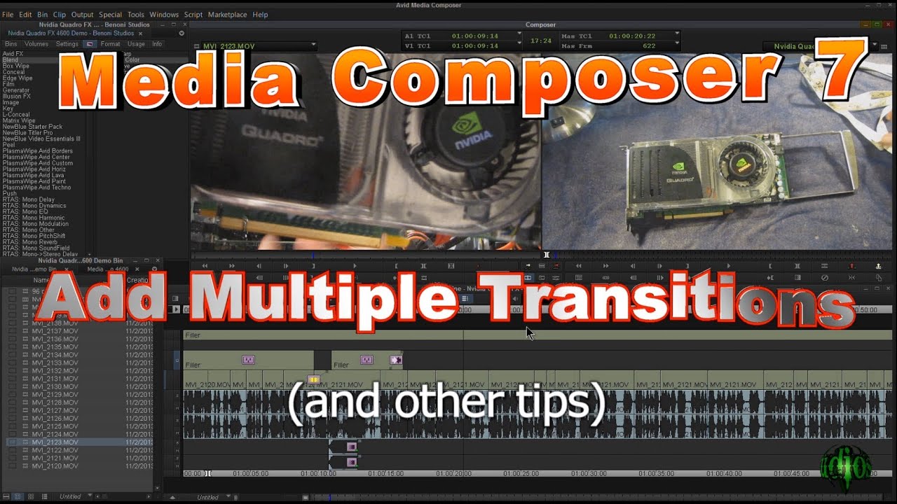 Media Composer - Add Multiple Transitions (and other stuff) - YouTube
