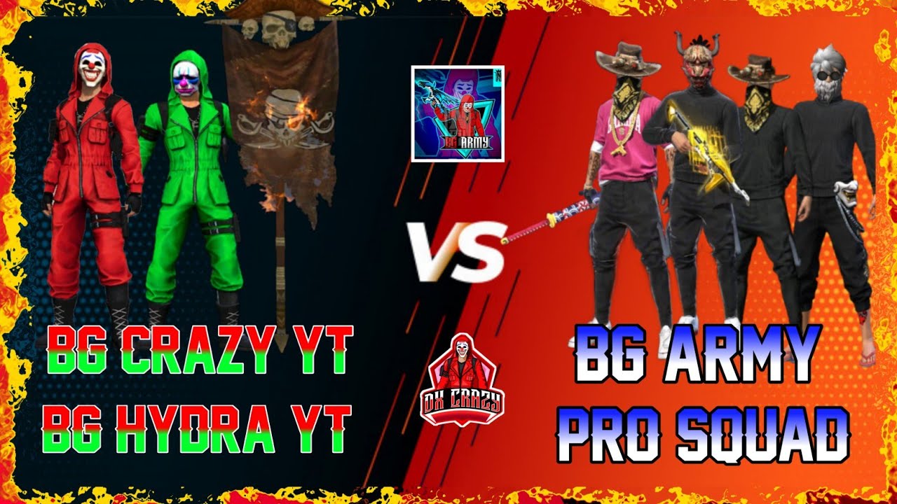 BG CRAZY, BG HYDRA VS BG ARMY PRO SQUAD 🥴💥😍 - YouTube