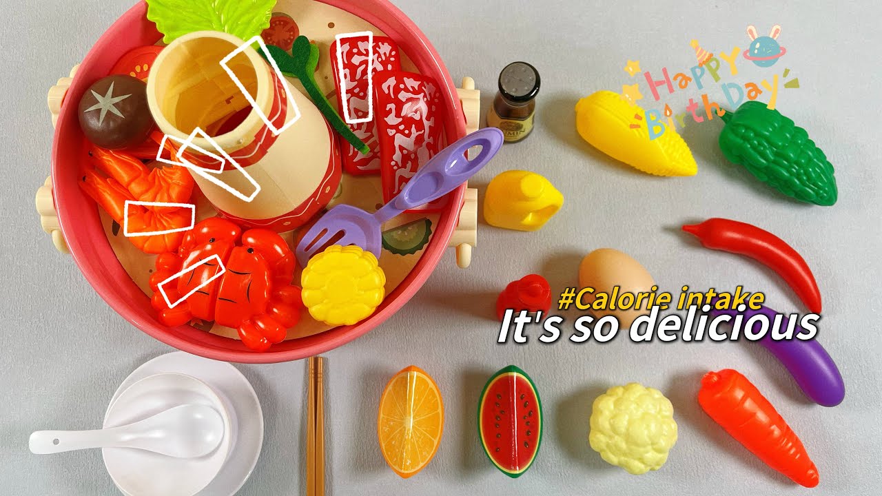 7 minutes of satisfying open hot pot Toy Kitchen game set ASMR review ...