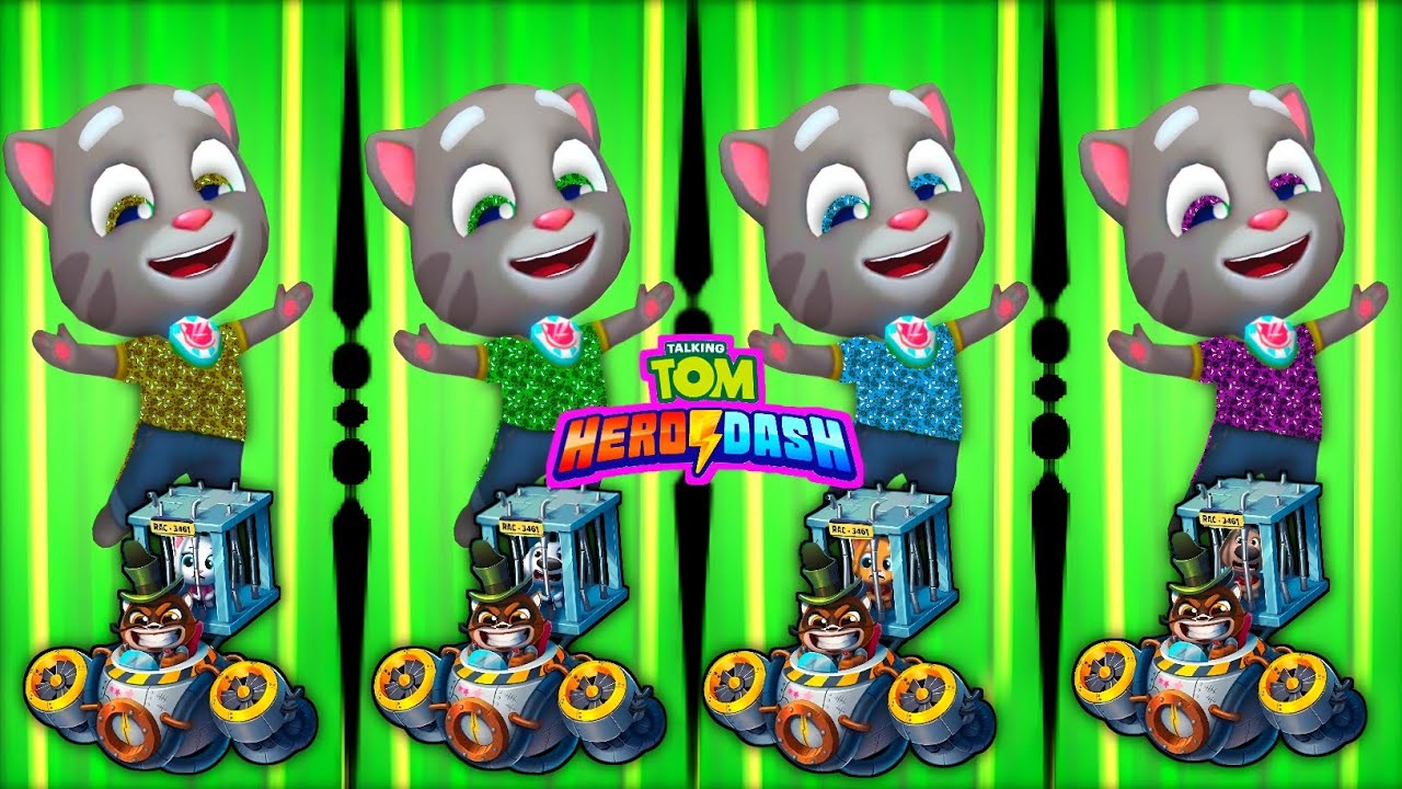 Talking Tom Hero Dash : 4 Super Tom Unique Design Suit's Skin And ...