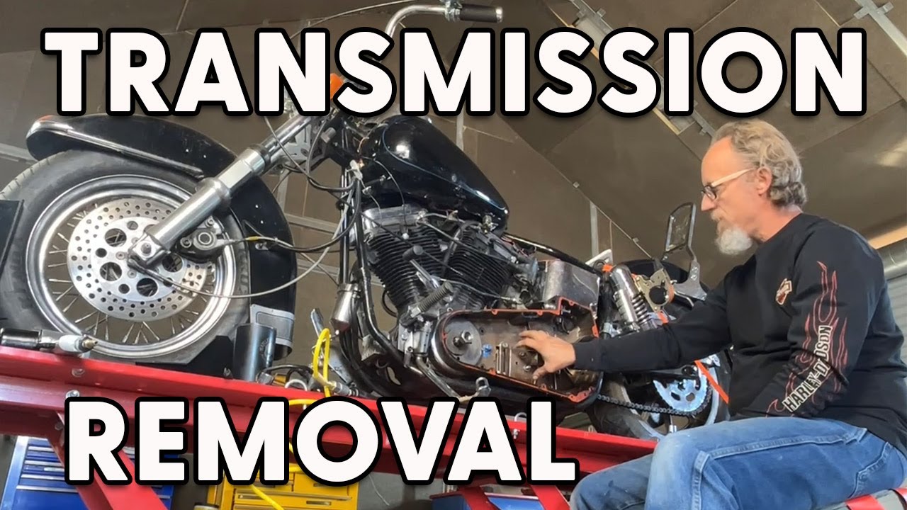 How to Remove Transmission OFF Special Construction Motorcycle - YouTube