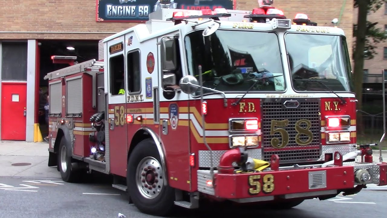 *Fire Factory* FDNY Engine 58 and FDNY EMS Ambulance responding - YouTube