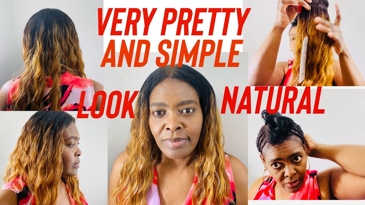 The most natural sew in weave with leave out - YouTube