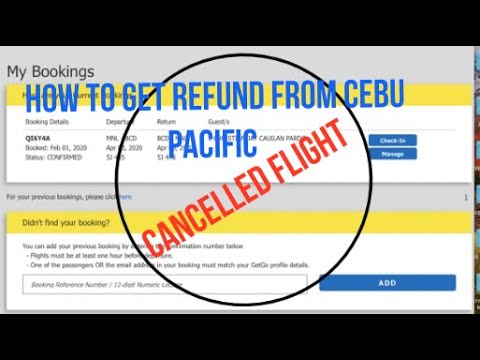 HOW TO REQUEST REFUND FROM CEBU PACIFIC FOR CANCELLED BOOKINGS DUE TO ...