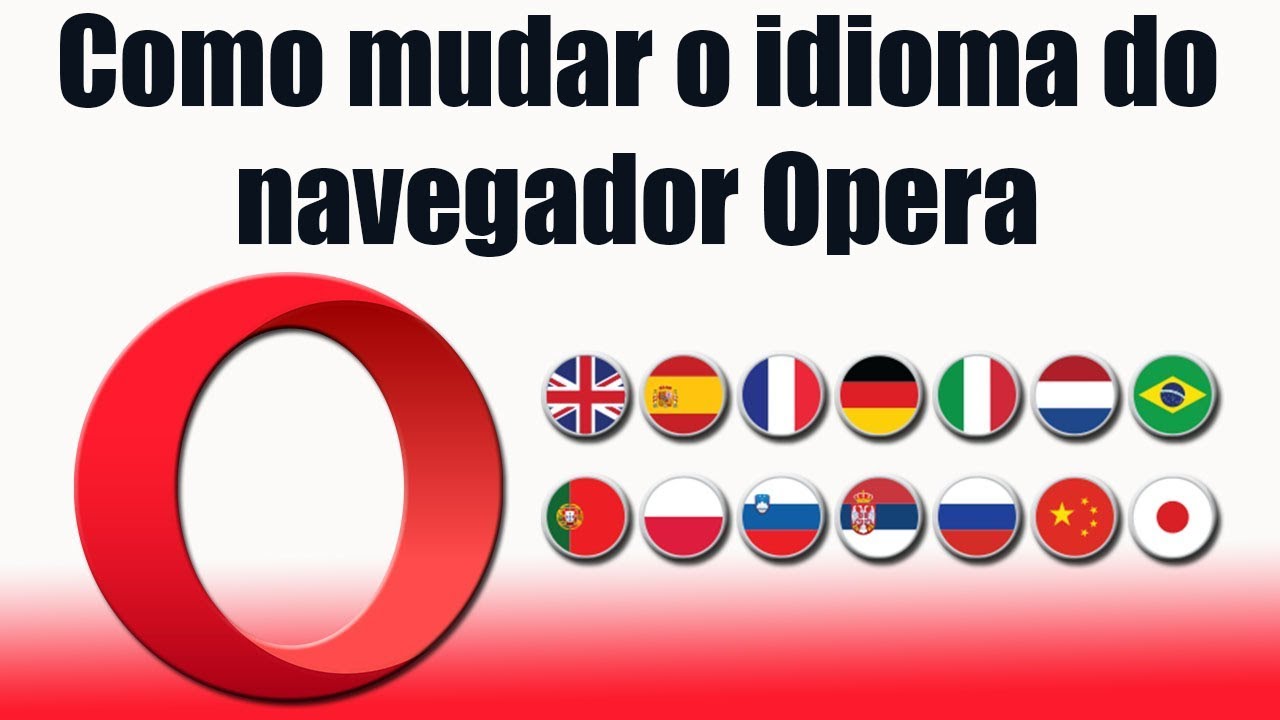 Como mudar o idioma do navegador Opera - YouTube