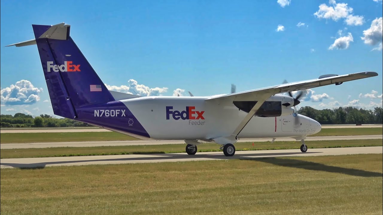 FedEx (Mountain Air Cargo) Cessna 408F SkyCourier Departure from EAA ...
