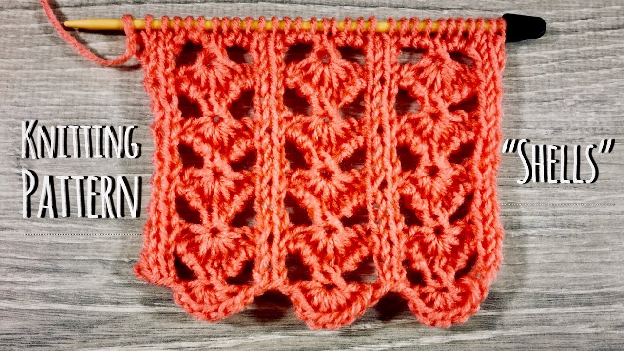 Роскошный УЗОР СПИЦАМИ "SHELLS" 🐚 / BEAUTIFUL KNITTING PATTERN - YouTube
