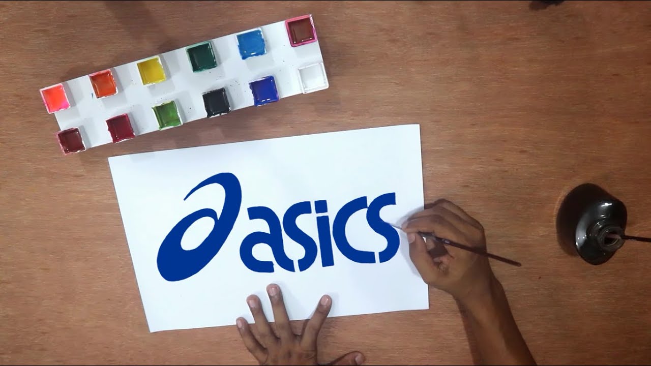 How to draw the Asics logo - YouTube