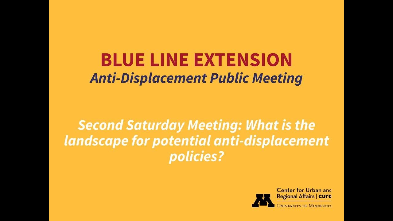 Blue Line Extension Anti-Displacement Work Group - Saturday #2 - YouTube