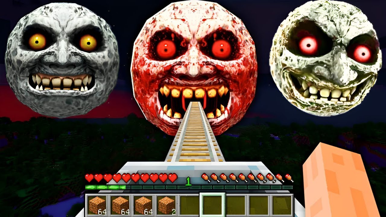 I FOUND SCARY LUNAR MOONS 😱 IN MINECRAFT | MINECRAFT HORROR | - YouTube