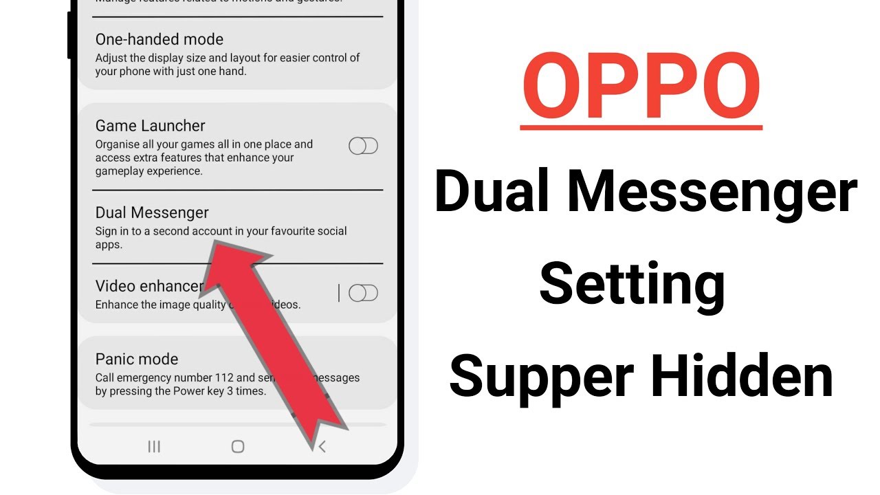 OPPO Dual Messenger Setting Supper Hidden ! A37,A57,A3s,F11,F7,F9,A5,A7 ...
