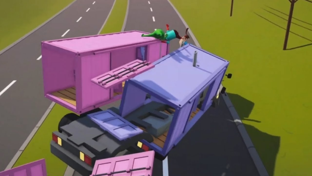 We Glitched Trucks in Gang Beasts... | Funny Moments - YouTube