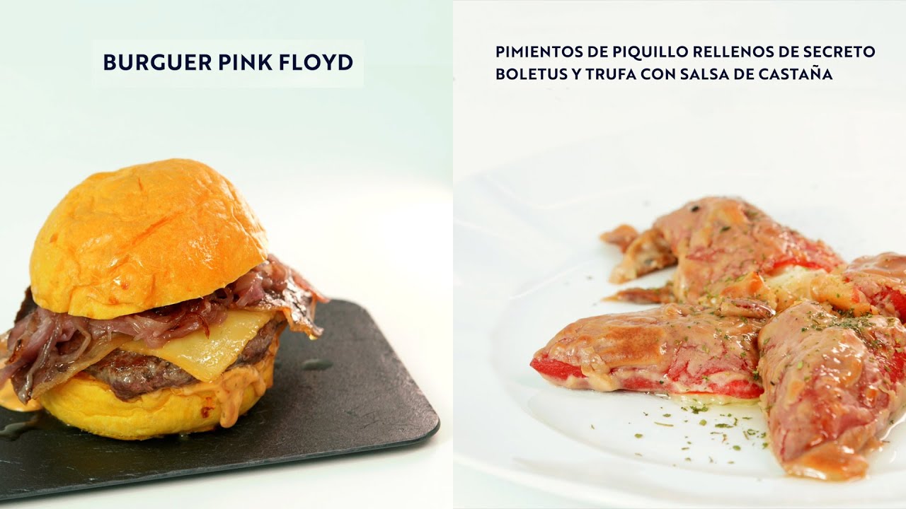 BURGER PINK FLOYD Y PIMIENTOS RELLENOS DE SECRETO, BOLETUS Y TRUFA CON ...