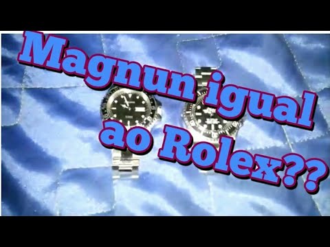 Relogio magnum automático MA33844 X Rolex deepsea - YouTube