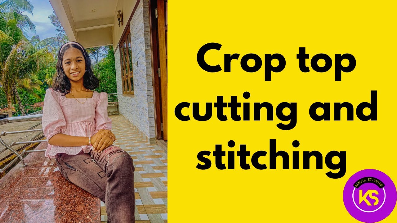 Crop top cutting and stitching - YouTube