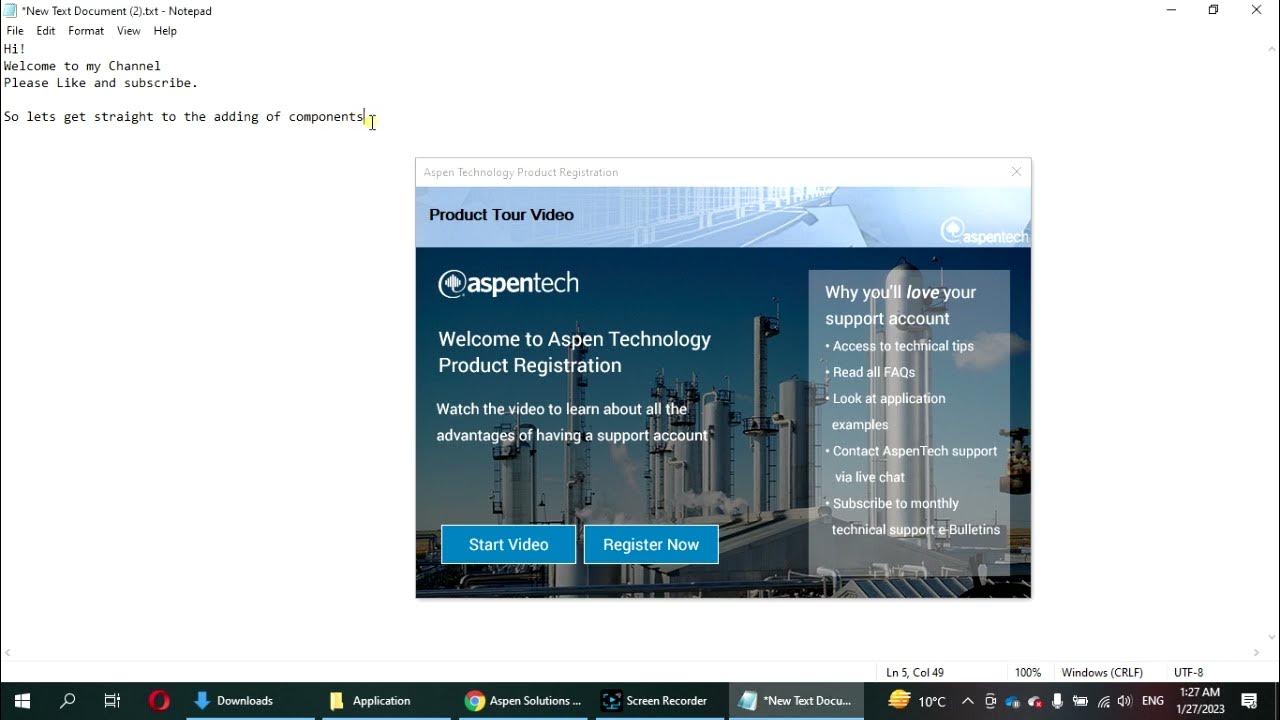 Adding User defined elements / defining a new element in Aspen Plus V10 - YouTube