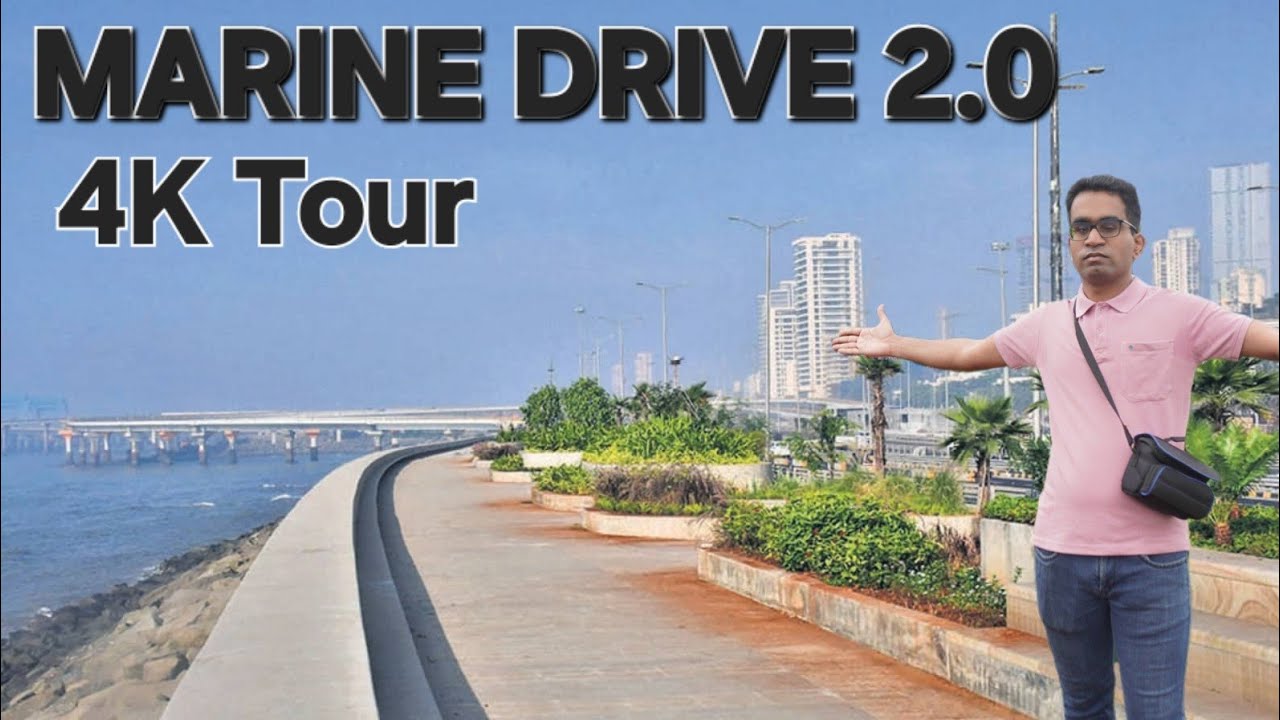 Mumbai Marine Drive 2.0: A Full 4K Tour of the Coastal Road Promenade (Worli to Haji Ali) - YouTube
