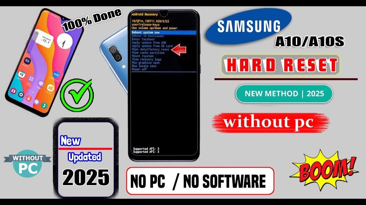 Samsung Galaxy A10/A10S Hard Reset 2025 Without Pc Samsung A10/A10S Factory Reset Without ...