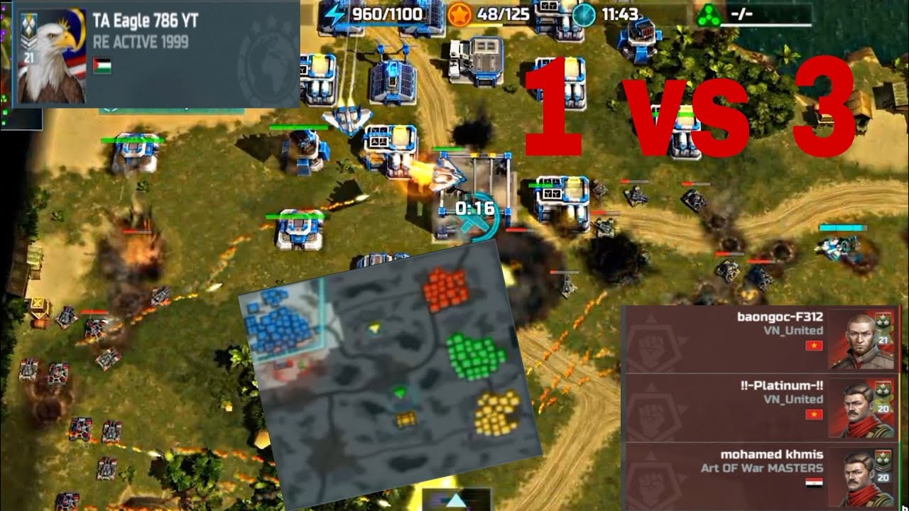 RiDeR war 3 1vs 3 on big match art of war 3 ... - YouTube