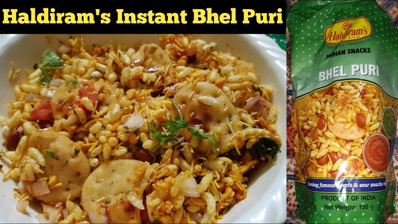 Haldiram's Instant Bhel Puri Making Video 😋 | Instant Bhel Puri ...