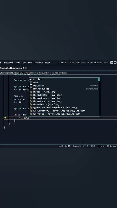 Automorphic Number Using Java Program Taking Input From User Java Program Codewithavi