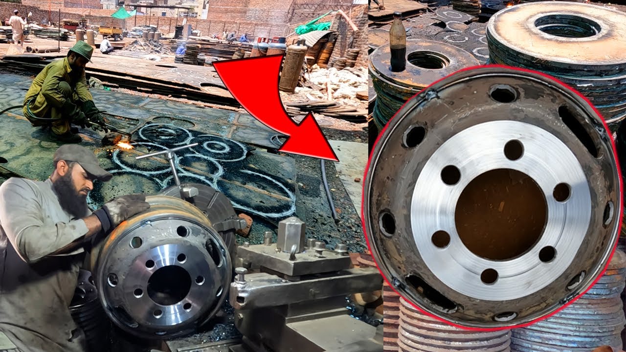 How To Manufacturing Truck Tire wheel New Rim || heavy Duty Truck Whell ...