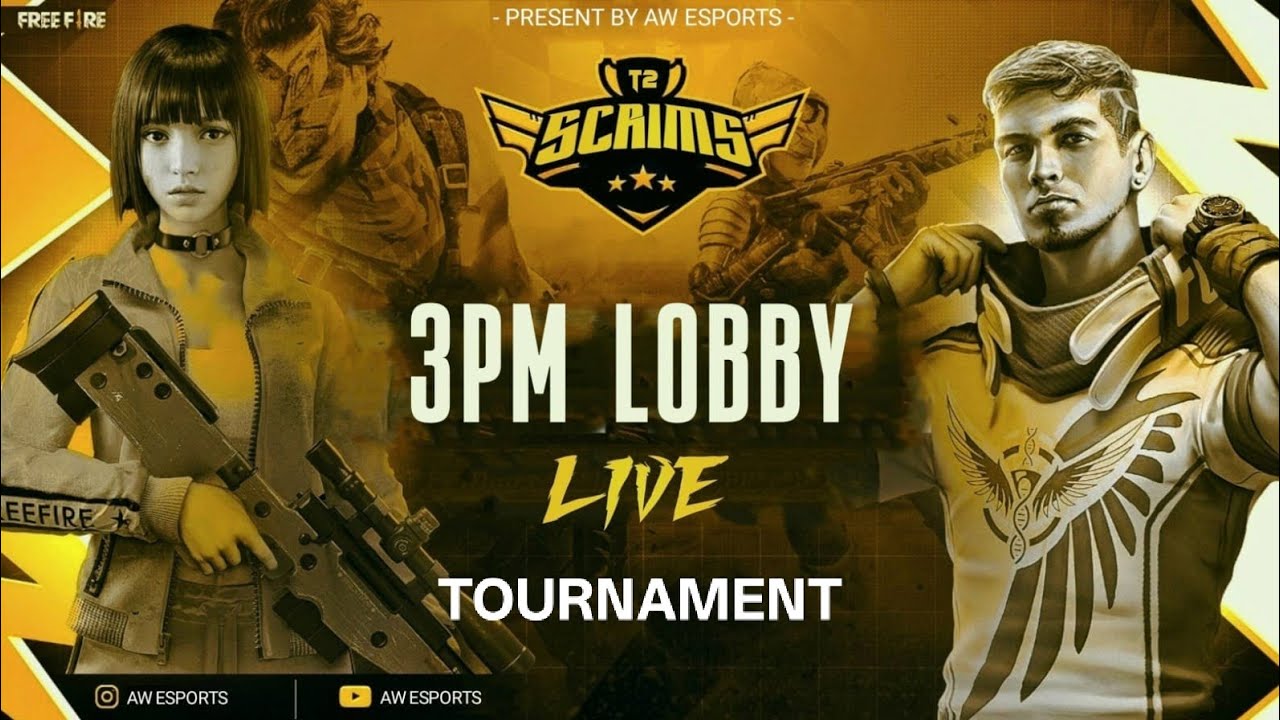 free fire live tournament 🏆 | coldip gamer| t2 3: pm lobby presented by ...