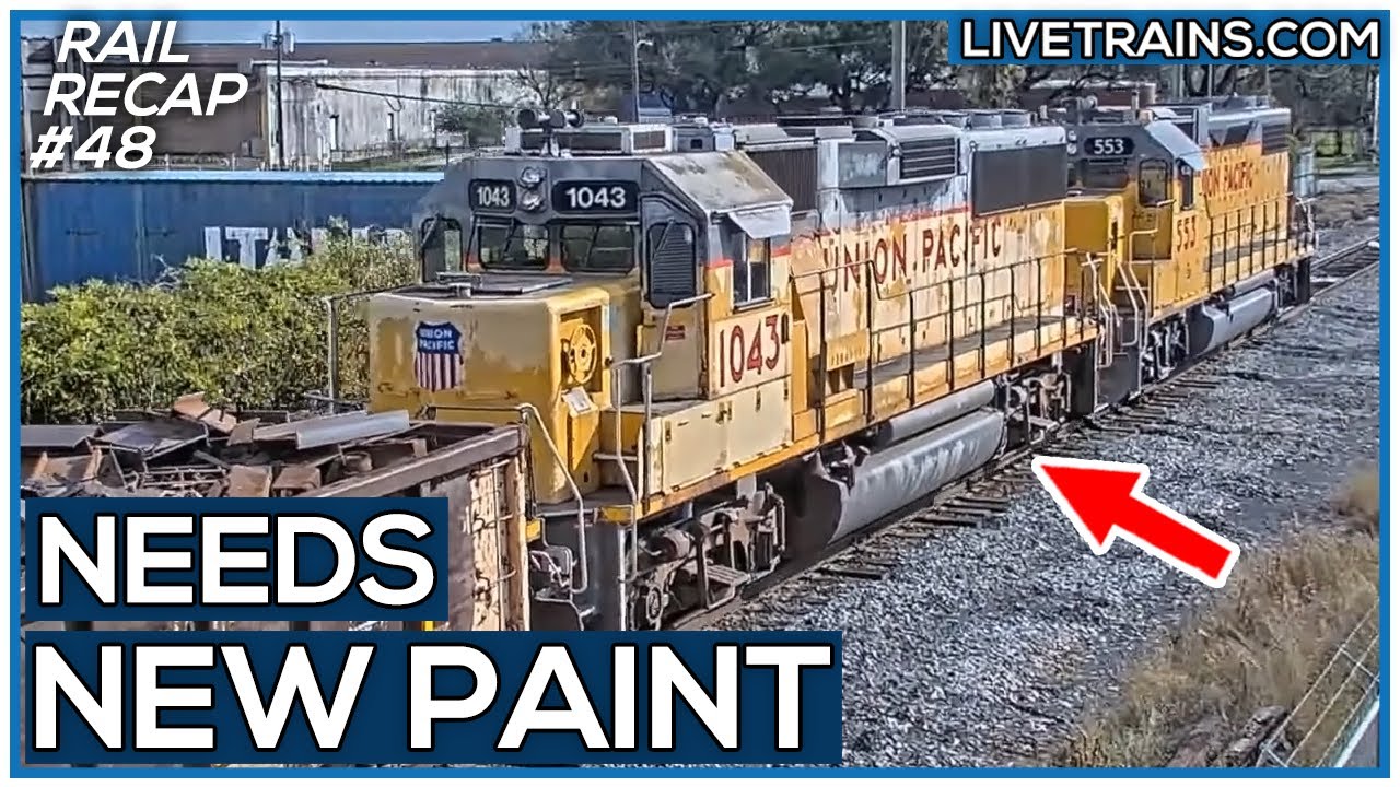 GEEZ, This Engine NEEDS NEW PAINT! GP60 On Local + Houston Rail Action ...