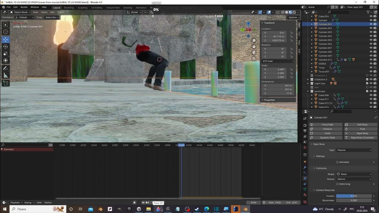 Blender 3d Tutorial - How to fix a Rigid body does not touch the ...