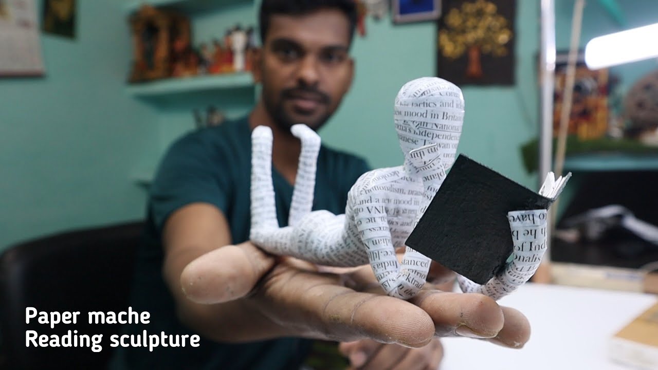 World of Words: DIY Paper Mache, Reading Sculpture | Unique Newspaper ...