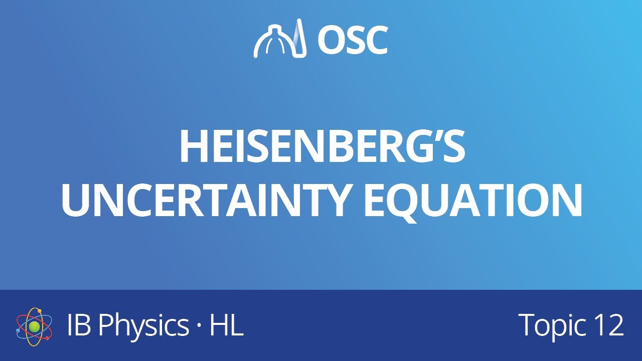 Heisenberg’s uncertainty equation [IB Physics HL] - YouTube