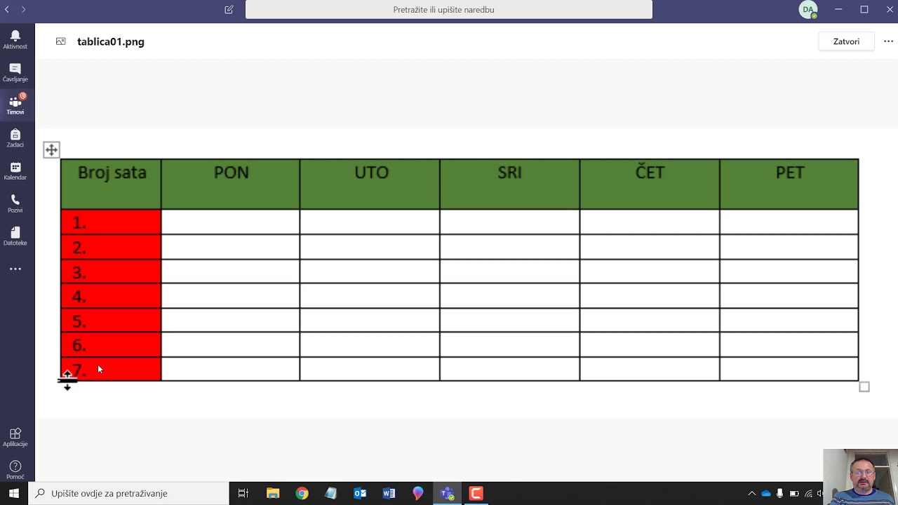 Informatika 6. razred - Izrada i oblikovanje tablica 3 - YouTube