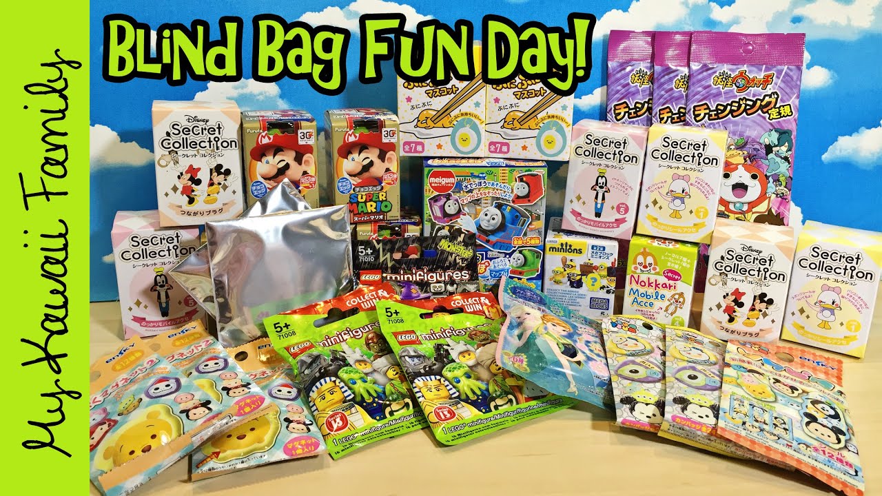 Blind Bag Fun Day Ep. 4! Tsum Tsum Yo-Kai Watch GudeTama Lego Thomas ...
