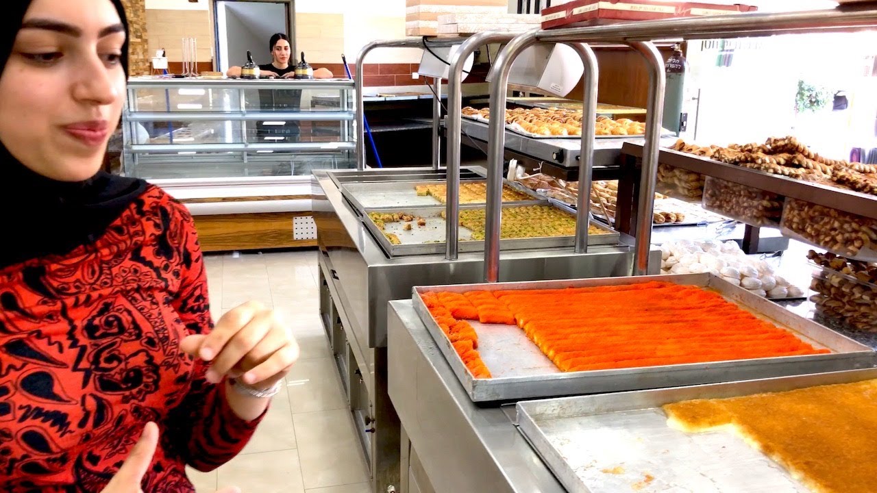 POSTRES ARABES EN CANA DE GALILEA,Israel tierra Santa. Baklava un ...
