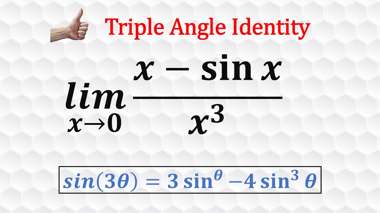 Limits Using Triple Angle Identity[Calculus] - YouTube