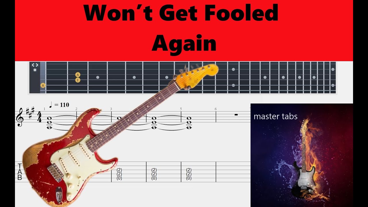 WON'T GET FOOLED AGAIN |#thewho#| Guitar Tab | #Mastertabs# ...