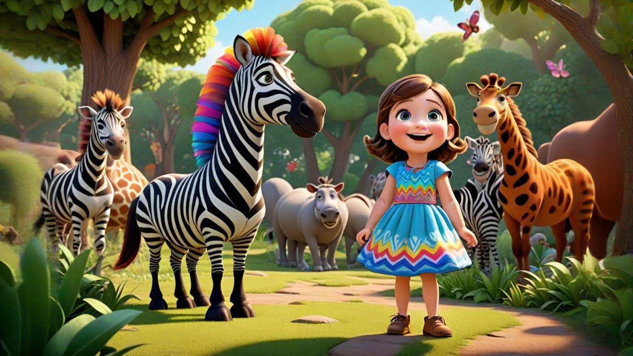 Zebra’s Zany Zoo Day | Animal Adventure Song for Kids | Fun Learning ...