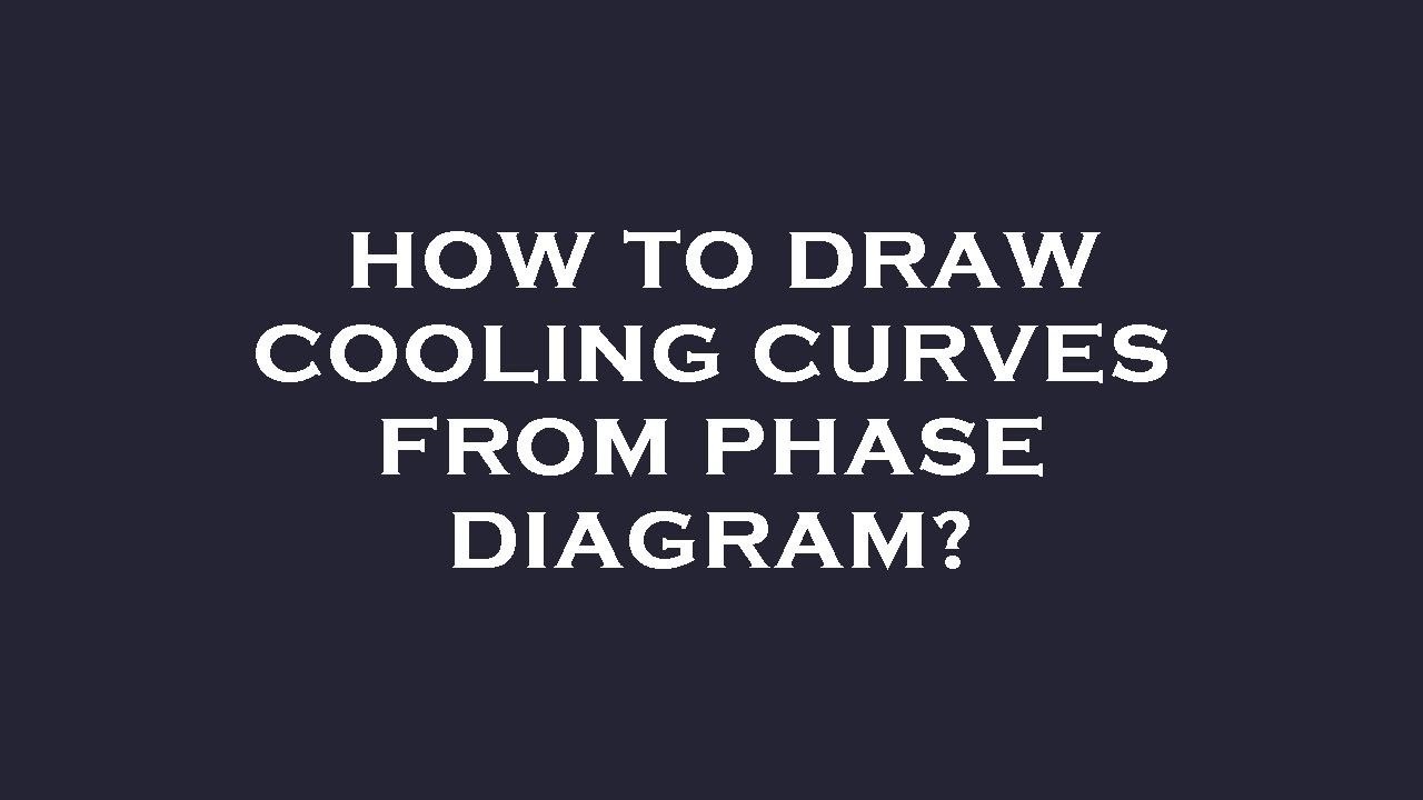 How to draw cooling curves from phase diagram? - YouTube