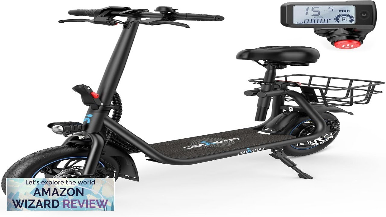 URBANMAX C1/C1 Pro Electric Scooter with Seat 450W Powerful Motor ...