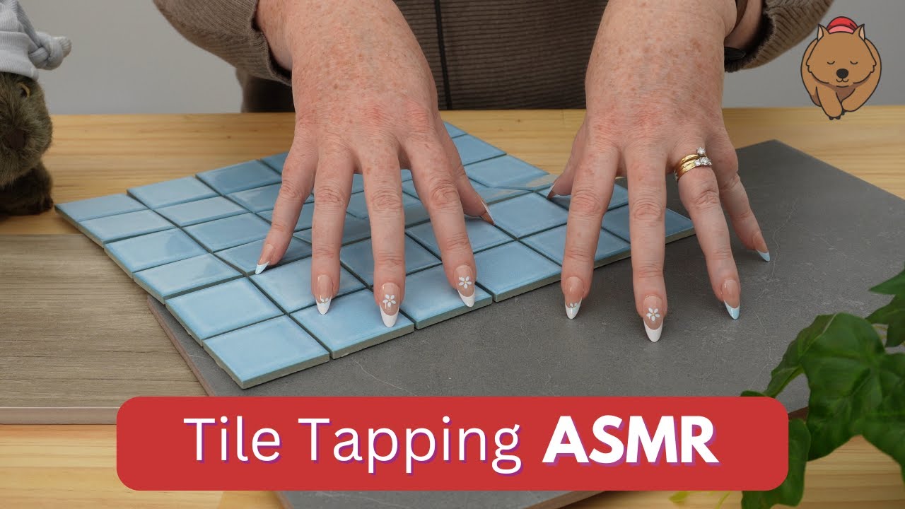 ASMR Tapping And Scratching Tiles - Long Nails - No Talking - YouTube