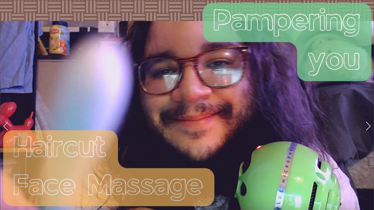ASMR Pamper Session w/ Haircut, Face Massage, and More - YouTube