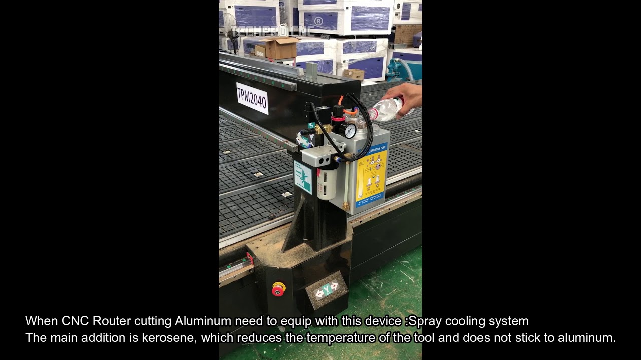 CNC Router Spray cooling system system as auxiliary cutting of aluminum ...