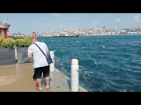 Saray burnu sahilinden Lodos video deniz durumu.