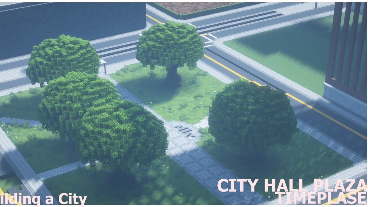 Building A City #19 (S1) // City Hall Plaza // Minecraft Timelapse ...