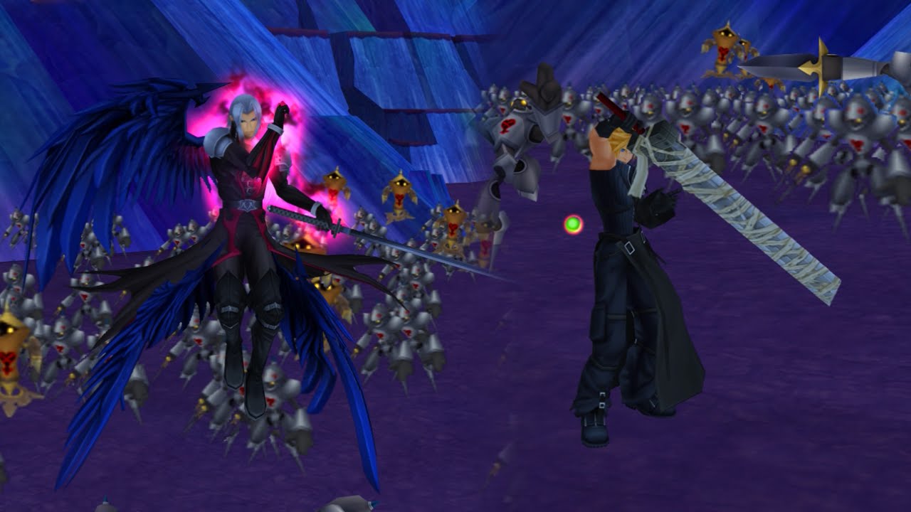 Cloud and Sephiroth VS. 1000 Heartless - YouTube