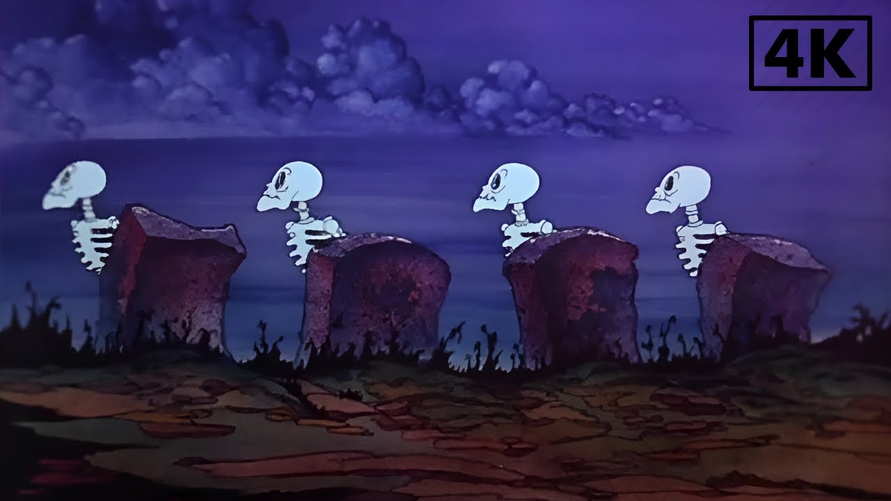 💀 Spooky Scary Skeletons Song and Dance ☠️ Remastered in Color 4k - YouTube