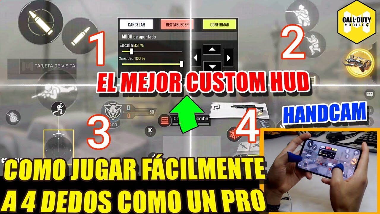 LA MEJOR CONFIGURACIÓN para jugar a 4 DEDOS en call of duty mobile ...