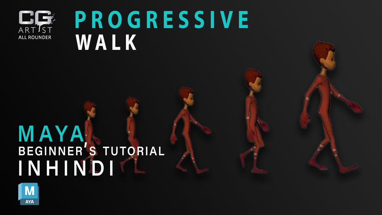 maya Animation progressive walk - YouTube